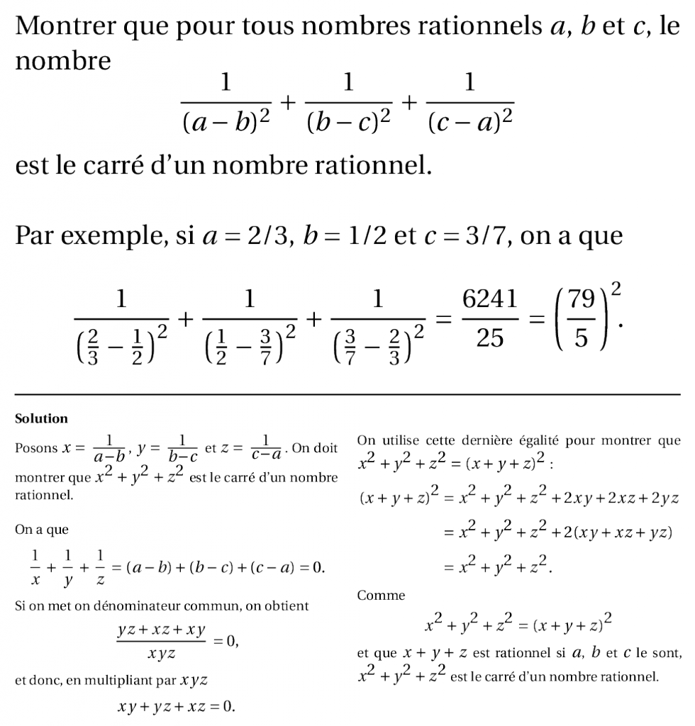 Problème de math (et standalone) – Carnet de Yannick Delbecque